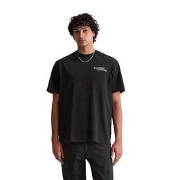 Marc O'Polo T-Shirt MARC O'POLO DENIM "mit lässigem Rückenprint", Herren, Gr. L, schwarz, Obermaterial: 100% Baumwolle, unifarben, relaxed fit, Rundhals, normaler Saum, Shirts