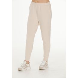 Sweathose Endurance "Timmia", Damen, Gr. 42, EURO-Größen, weiß (weiß, beige), 51% Polyester, 44% Modal, 5% Elasthan, unifarben, lang, Hosen Sweathose, mit hohem Modal-Anteil