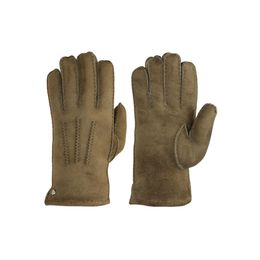 Lederhandschuhe Pearlwood "NORTH", Damen, Gr. 10, oliva, Schafsleder, unifarben, Handschuhe, warm gefüttert, Ziernähte, Temperaturregulierend