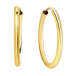 Paar Creolen Firetti "Schmuck Geschenk Gold 333 Ohrschmuck glänzend, verschiedene Größen" Gr. 15, gold (gelbgoldfarben), Ohrringe, Damen, 15, Gelbgold 333