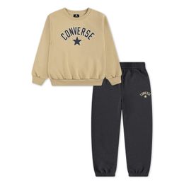 Jogginganzug Converse "CNVB HERITAGE EST CNV PO FLEEC", Kinder, Gr. 104 (4), schwarz matter, Obermaterial: 60% Baumwolle, 40% Polyester, Sportanzüge, für Kinder