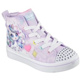 Sneaker Skechers "TWI-LITES 2.0", Damen, Gr. 28, bunt (lavendel, multi), Lederimitat, Glitzer, Schuhe Sneaker, Blinkschuh mit Einhorn und Glitzer, Gr&ouml;&szlig;enschablone zum Download
