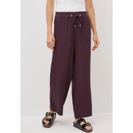 Culotte Cecil, Damen, Gr. S, L&auml;nge 30, rot (mulberry rot), Stoff, 54% Lyocell, 46% Viskose, unifarben, loose fit lang, Hosen Culotte, High Waist