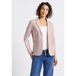 Kurzblazer Street One, Damen, Gr. 34, grün (faded rose meliert), Stoff, Obermaterial: 72% Polyester, 25% Viskose, 3% Elasthan; Futter: 100% Polyester, unifarben, normal normal, V-Ausschnitt, abgesteppt, Blazer, aus elastischem Materialmix