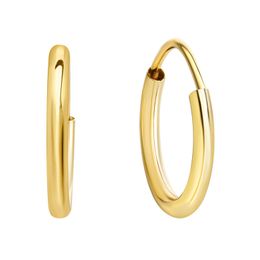 Paar Creolen Firetti "Schmuck Geschenk Gold 333 Ohrschmuck glänzend, verschiedene Größen" Gr. 13, gold (gelbgoldfarben), Ohrringe, Damen, 13, Gelbgold 333