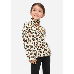Langarmshirt WeeDo "CHEETAHDO 25", Mädchen, Gr. 104, leo print, Obermaterial: 95% Polyester, 5% Elasthan, regular fit, Shirts, Feuchtigkeitsregulierendes Funktionsshirt für Kinder