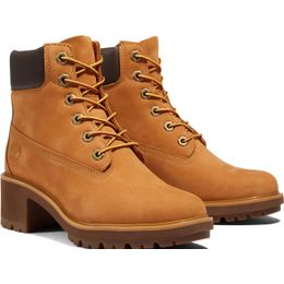 Schn&uuml;rstiefelette Timberland "Kinsley", Damen, Gr. 37,5, gelb (wheat, braun), Leder, Synthetik, Schuhe Schn&uuml;rstiefelette, Winterschuhe, Winterstiefel, Schn&uuml;rboots, Winterboots, wasserdicht