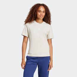 T-Shirt adidas Sportswear "W SL SJ T", Damen, Gr. M, grau (wonder aluminium, wei&szlig;), Obermaterial: 100% Baumwolle, normal, Rundhals, Shirts T-Shirt, Basic T-Shirt