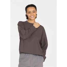 ENDURANCE ATHLECIA Sweatshirt ATHLECIA "Guyana", Damen, Gr. 34, lila (purpurviolett), 79% Polyester, 21% Elasthan, unifarben, normal, Rundhals, Sweatshirts, im schlichten und elastischen Design