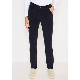 Cordhose Cecil, Damen, Gr. 28, Länge 32, dunkelblau corduroy, Cord, 98% Baumwolle, 2% Elasthan, unifarben, slim fit lang, Hosen, Middle Waist
