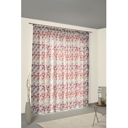 Vorhang WIRTH "Berlare" Gr. 4, orange (terra), B:132cm H:245cm, Jacquard, Baumwolle, Polyester, Gardinen