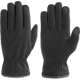 Multisporthandschuhe Pearlwood "Tom-Funktionshandschuh", Damen, Gr. 10, schwarz, Materialmix, meliert, unifarben, Handschuhe, mit weichem Innenfutter, Atmungsaktiv, Wind- und Wasserabweisend
