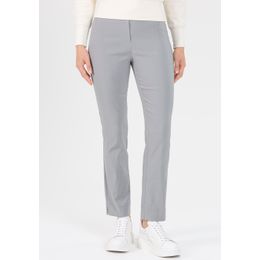 Stretch-Hose Stehmann "INA", Damen, Gr. 36, N-Gr, silber, Web, Obermaterial: 72% Viskose, 25% Polyamid, 3% Elasthan, unifarben, figurbetont knöchellang, Hosen, mit Stretch