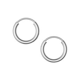 Paar Creolen Firetti "Schmuck Geschenk Silber 925 2,0 mm breit" Gr. 13, silber (rhodiniert), Ohrringe, Damen, 13, Silber 925 (Sterlingsilber), Made in Germany