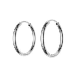 Paar Creolen Firetti "Schmuck Geschenk Silber 925 2,0 mm breit" Gr. 20, silber (rhodiniert), Ohrringe, Damen, 20, Silber 925 (Sterlingsilber), Made in Germany