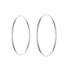 Paar Creolen Firetti "Schmuck Geschenk Silber 925 2,0 mm breit" Gr. 70, silber (rhodiniert), Ohrringe, Damen, 70, Silber 925 (Sterlingsilber), Made in Germany