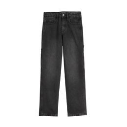 Marc O'Polo 5-Pocket-Jeans MARC O'POLO "im Workwear-Stil", Kinder, Gr. 164, Normalgr&ouml;&szlig;en, blau (schwarz denim), Obermaterial: 100% Baumwolle, unifarben, loose fit normal, Jeans 5-Pocket-Jeans