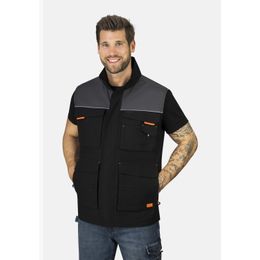 Arbeitsweste HERO by John Medoox "Pro Workwear Arbeits-Cargoweste Outdoor", Herren, Gr. L, grau (anthra, schwarz), angeraute Sweatware, 65% Polyester, 35% Baumwolle, regular fit, Westen, Arbeits-Cargoweste Outdoor Funktionsqualitätfür Herren