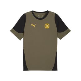 Trainingsshirt Puma "Borussia Dortmund Trainingstrikot Herren", Herren, Gr. S, loden grün schwarz, Obermaterial: 100% Polyester, clean, slim fit, Rundhals, Shirts