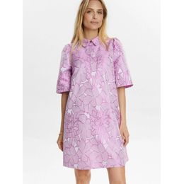 Nümph Jerseykleid NÜMPH "Nümph Dress NUVIDA", Damen, Gr. 34, super pink, Obermaterial: 100% Polyester, Kleider