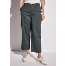 Chinohose Street One, Damen, Gr. 32, Länge 28, grün (marshy grün), Web, 97% Baumwolle, 3% Elasthan, unifarben, straight fit normal, Hosen