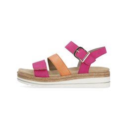 Riemchensandale Remonte "Remonte Sandalen Lederimitat", Damen, Gr. 39, pink (magenta), Lederimitat, Schuhe Riemchensandale