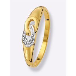 Fingerring Lady Gr. 21, gold (gelbgold 375), Fingerringe, Damen, 21, Gold Metall, Gold, Metall, Fingerring