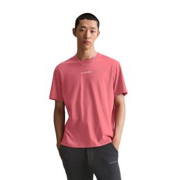 Marc O'Polo T-Shirt MARC O'POLO DENIM "aus soft-touch Bio-Baumwolle", Herren, Gr. L, rosa (wood rose), Obermaterial: 100% Baumwolle, unifarben, relaxed fit, Rundhals, normaler Saum, Shirts