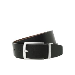 Jack & Jones Ledergürtel JACK & JONES "JACRIO REVERSIBLE LEATHER BELT NOOS", Damen, Gr. 100, braun (schwarz detail:cognac, reversible), Leder, unifarben, Gürtel