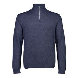 Troyer LINDBERGH "LINDBERGH Troyer", Herren, Gr. L, dk blau blend, Obermaterial: 80% Viskose, 20% Nylon, hoch geschlossener Ausschnitt, Pullover