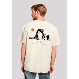 T-Shirt F4NT4STIC "Oversize Escape Discover the World Savannah", Herren, Gr. 4XL, beige (sand), Obermaterial: 100% Baumwolle, oversize, Rundhals, ohne Bündchen, Shirts, Discover the World