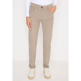 Cordhose Cecil, Damen, Gr. 34, Länge 32, silbery beige, Cord, 98% Baumwolle, 2% Elasthan, unifarben, slim fit lang, Hosen, Middle Waist