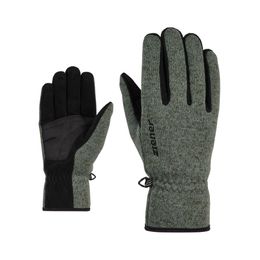 Multisporthandschuhe Ziener "IMAGIO-Z glove unisex", Damen, Gr. 6, gr&uuml;n (gr&uuml;n mud m&eacute;lange), Materialmix, Handschuhe