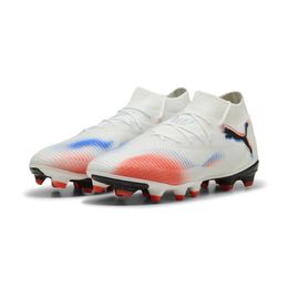 Fußballschuh Puma "FUTURE 8 PRO FG/AG Fußballschuhe Damen", Gr. 38,5, schwarz-weiß (weiß schwarz glowing rot), Obermaterial: Synthetik, Textil; Futter: Synthetik, Textil; Innensohle: Textil; Laufsohle: Synthetik, Schuhe