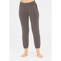 ENDURANCE ATHLECIA Sweathose ATHLECIA "Jillnana V2", Damen, Gr. 34, EURO-Größen, schwarz (dunkelgrau, schwarz), 51% Polyester, 44% Modal, 5% Elasthan, unifarben, lang, Hosen, aus angenehm weichem Material