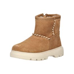 Stiefelette Geox "Geox Stiefelette Veloursleder", Mädchen, Gr. 23, blau (whisky), Veloursleder, Schuhe