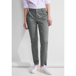 R&ouml;hrenhose Street One, Damen, Gr. 36, L&auml;nge 30, gr&uuml;n (light mud gr&uuml;n), Web, 97% Baumwolle, 3% Elasthan, unifarben, gerade lang, Hosen, Middle Waist
