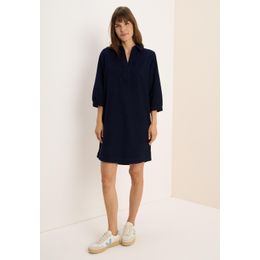 Midikleid Cecil, Damen, Gr. XXL (46), US-Größen, blau (urban dunkelblau), Web, 100% Baumwolle, unifarben, normal knielang, V-Ausschnitt, Bündchen, Kleider, in Unifarbe