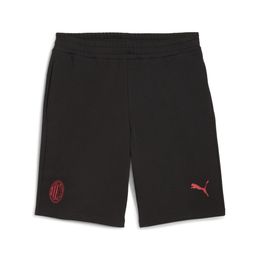 Sporthose Puma "AC Milan FtblEssentials Shorts Herren", Herren, Gr. XS, Normalgr&ouml;&szlig;en, schwarz for all time rot, Obermaterial: 32% Polyester, 68% Baumwolle. Tasche &ndash; Oben: 100% Baumwolle, regular fit, Hosen Sporthose