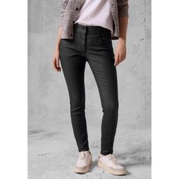 Lederimitathose Cecil, Damen, Gr. 32, Länge 30, schwarz, Stoff, 76% Viskose, 21% Nylon, 3% Elasthan, unifarben, comfort fit lang, Hosen, Middle Waist