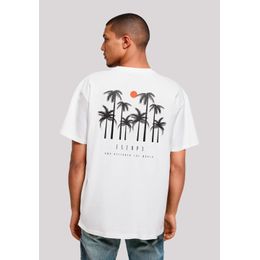 T-Shirt F4NT4STIC "Oversize Escape Discover the World Palm Trees", Herren, Gr. 4XL, weiß, Obermaterial: 100% Baumwolle, oversize, Rundhals, ohne Bündchen, Shirts, Discover the World