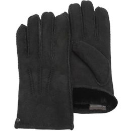 Lederhandschuhe Pearlwood, Damen, Gr. 9.5, schwarz, Materialmix, Handschuhe, atmungsaktiv, Wärmeregulierend, Wind - und Wasserabweisend