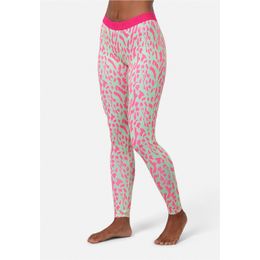 Thermohose KARI TRAA "Fryd", Kinder, Gr. L, US-Größen, pink (pink, grün), 90% Polyester, 10% Elasthan, Hosen, mit schnelltrocknendem 4-Wege-Stretch
