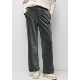 Cordhose Street One, Damen, Gr. 36, Länge 30, grün (balsam grün), Cord, 60% Baumwolle, 38% Polyester, 2% Elasthan, unifarben, comfort fit kurz, Hosen, High Waist