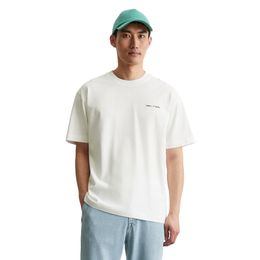 Marc O'Polo T-Shirt MARC O'POLO "mit R&uuml;ckenprint", Herren, Gr. XXL, wei&szlig; (silky wei&szlig;), Obermaterial: 100% Baumwolle, unifarben, Basic, relaxed fit, Rundhals, Shirts T-Shirt