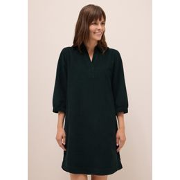Midikleid Cecil, Damen, Gr. L (42), US-Größen, grün (ink grün), Web, 100% Baumwolle, unifarben, normal knielang, V-Ausschnitt, Bündchen, Kleider, in Unifarbe