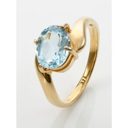 Fingerring Lady Gr. 17, gold (gelbgold 375), Fingerringe, Damen, 17, Metall, Fingerring