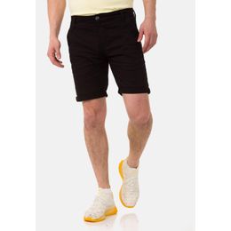 Cipo & Baxx Stoffhose CIPO & BAXX "Shorts", Herren, Gr. 31, Normalgr&ouml;&szlig;en, schwarz, 97% Baumwolle, 3% Elasthan, unifarben, regular fit knielang, Hosen Stoffhose, im unifarbenen Look