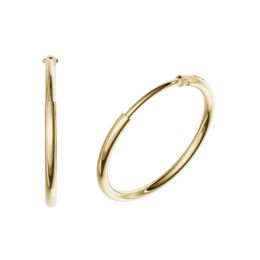Paar Creolen Firetti "Schmuck Geschenk Silber 925 1,5 mm breit" Gr. 20, gold (gelbgoldfarben), Ohrringe, Damen, 20, Silber 925 (Sterlingsilber), Made in Germany