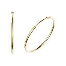 Paar Creolen Firetti "Schmuck Geschenk Silber 925 1,5 mm breit" Gr. 32, gold (gelbgoldfarben), Ohrringe, Damen, 32, Silber 925 (Sterlingsilber), Made in Germany